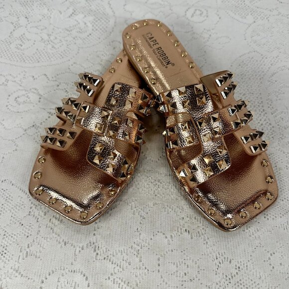Cape Robbin | Shoes | Womens Rose Gold Cape Robbin Amisha Stylish Slide ...